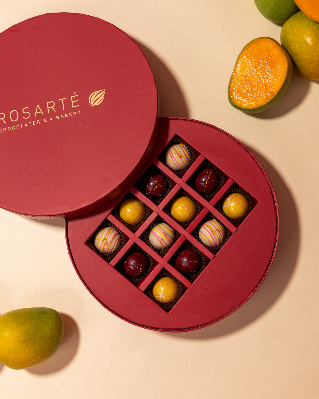 Box of 12 Mango Special Bonbons | Rosarte Chocolaterie & Bakery